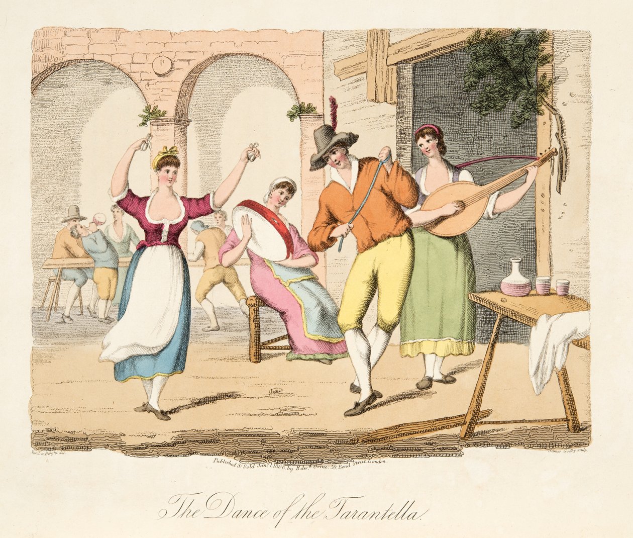 The Dance of the Tarantella, from Italian Scenery, representing the ...