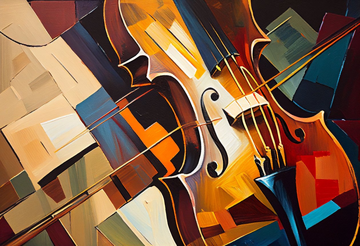 Abstract Violin By F Abderrahim Buy Fine Art Print
