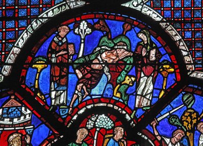 Chartres Cathedral Stained Glass Good Samaritan