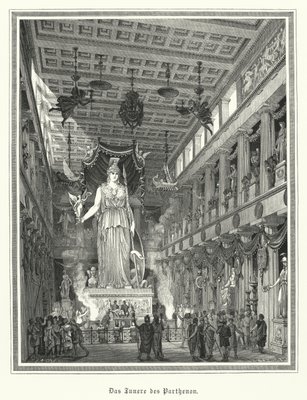 statue inside parthenon