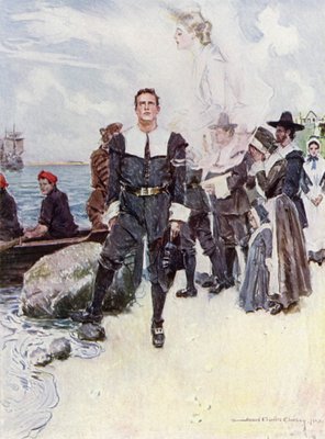 Illustration for The Courtship of Miles Standish by Henry Wadsworth ...