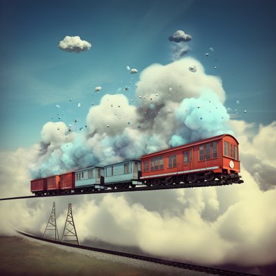 Train Painting Surreal