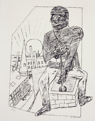 man upside down chimney