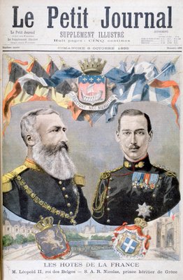 King Leopold II of Belgium and Prince Nicholas of Greece and Denmark, 1895