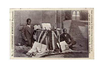James Chuma and Abdullah Susi with David Livingstone artefacts ...