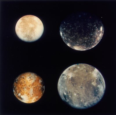 Four Main Moons Of Jupiter