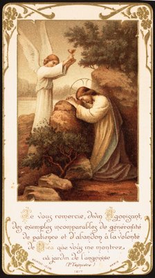 Jesus Praying In The Garden With Angel