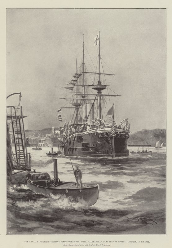 The Naval Manoeuvres, Reserve Fleet Operations, HMS Alexandra, Flag ...