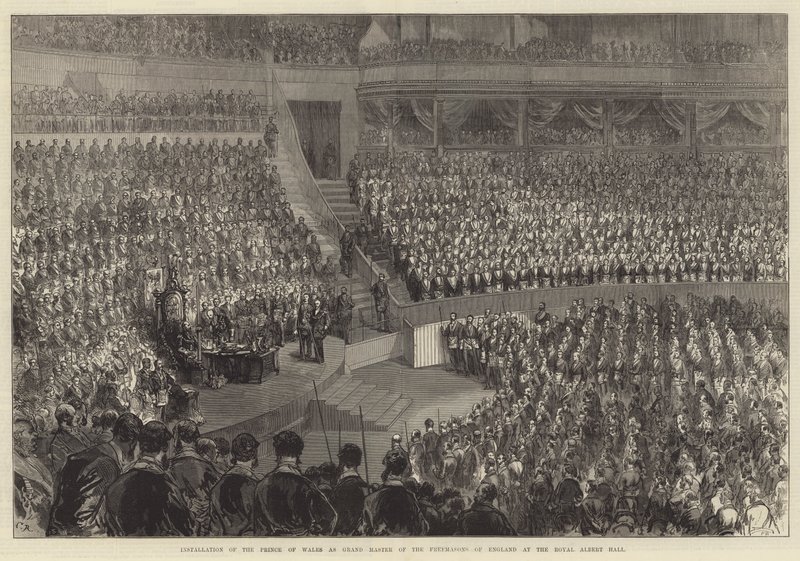 Installation of the Prince of Wales as Grand Master of the Freemasons ...