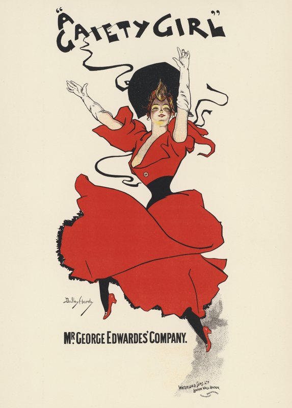 Poster for A Gaiety Girl by Dudley Hardy: Fine art print