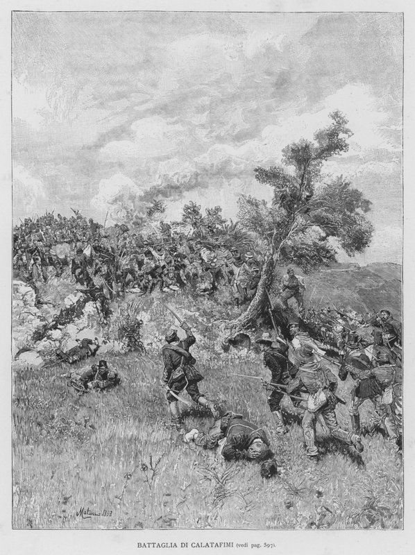 Battle of Calatafimi by Edouardo Matania: Fine art print