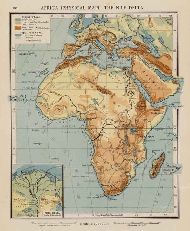 East Africa Physical Map Political Shades 3D Map Of Africa, Physical