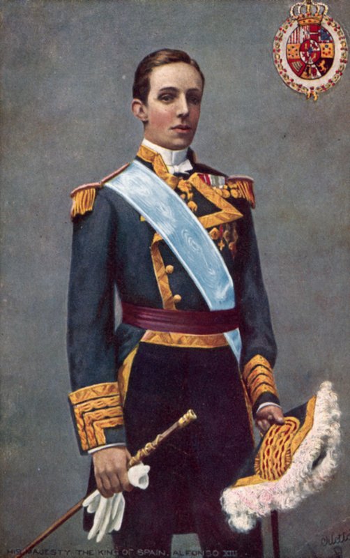 King Alfonso XIII of Spain by English School: Fine art print