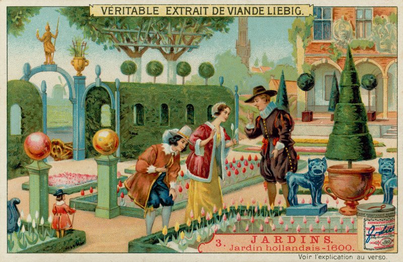 A Dutch Garden of 1600s by European School: Fine art print