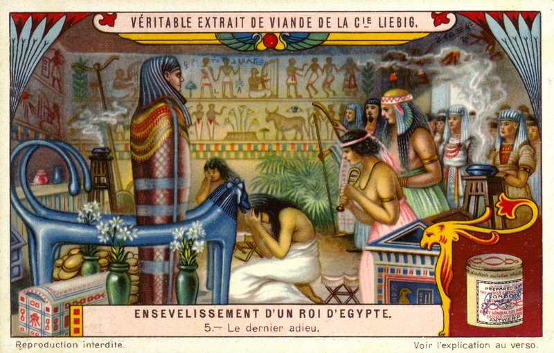 Final Farewell to a Dead Egyptian Pharaoh in His Tomb