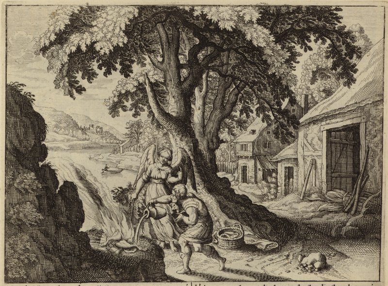 The Angel of the Lord Appearing to Gideon (engraving)