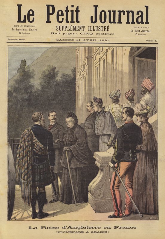Queen Victoria in France by French School: Fine art print