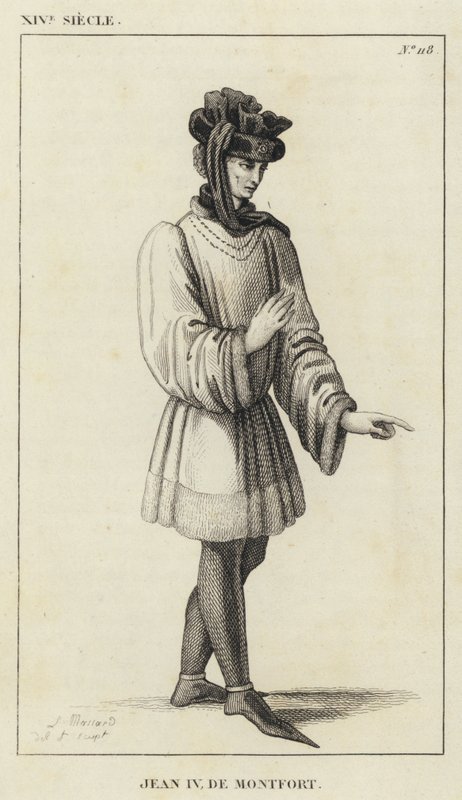 14th Century, John IV of Montfort (engraving)
