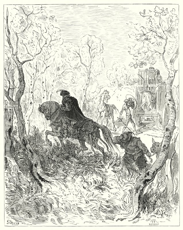 Gustave Dore's Don Quixote: "He posted himself just before the door of ...