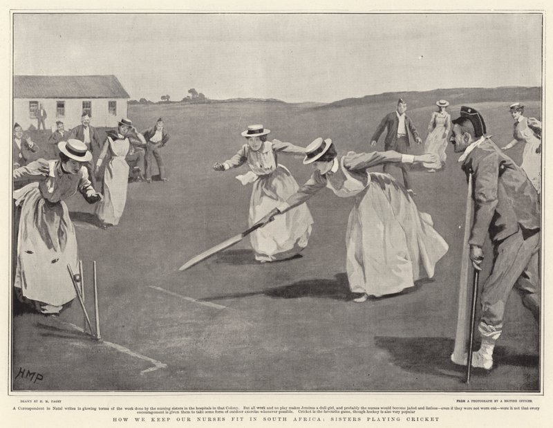 How We Keep Our Nurses Fit in South Africa, Sisters Playing Cricket