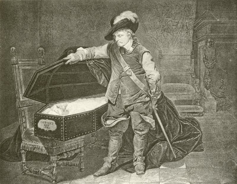 Oliver Cromwell looking at the Corpse of King Charles I