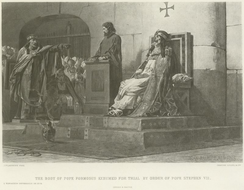 The Body of Pope Formosus Exhumed for Trial by Order of Pope Stephen VII