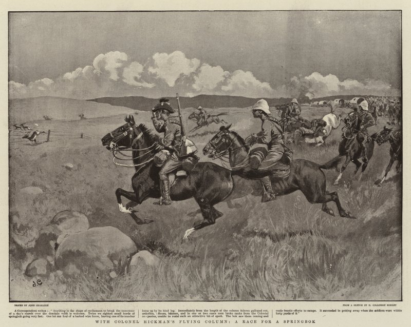 With Colonel Hickman's Flying Column, A Race for a Springbok