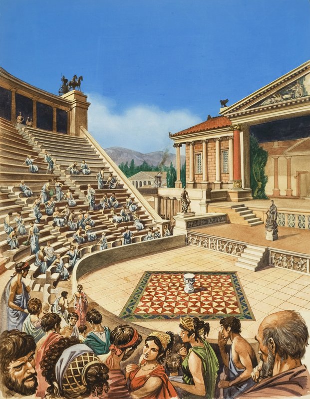 Greek Theatre by Peter Jackson: Premium art reproduction