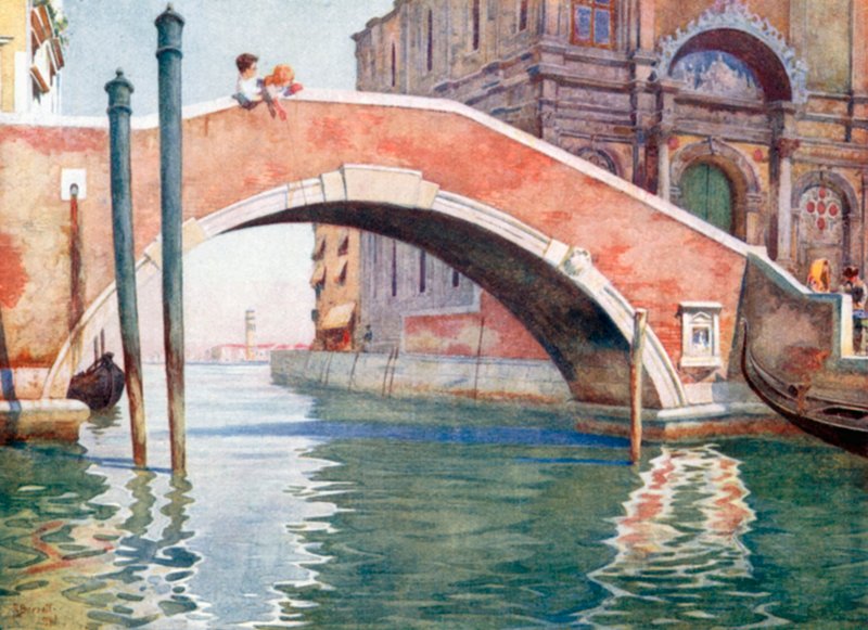 A Venetian Bridge by Reginald Barratt: Buy fine art print