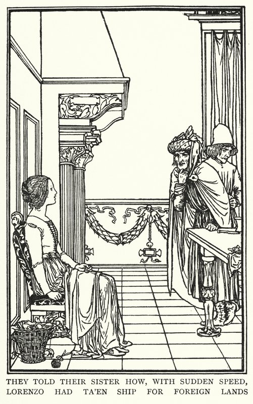 Illustration for Poems by John Keats: Isabella or The Pot of Basil